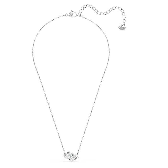 Swarovski smykke Attract Soul necklace Heart, White, Rhodium plated ...