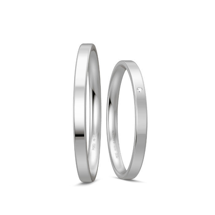 Gifteringer i platina 950 - 44804301 | Gullsmed Aas