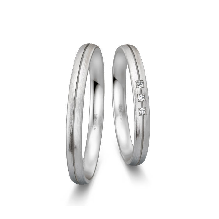 Gifteringer i platina 950, 2.5 mm. BASIC SLIM | Gullsmed Aas