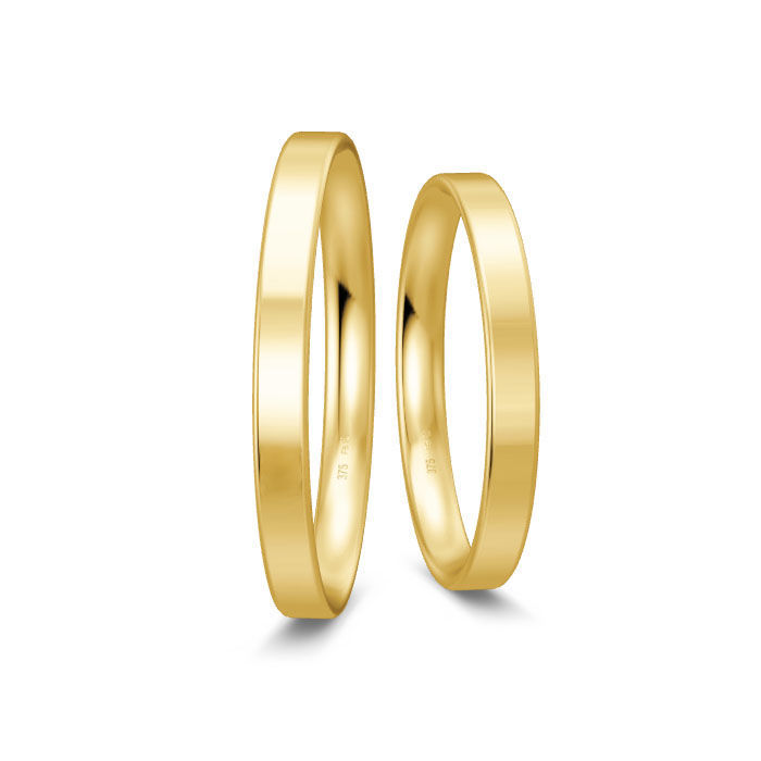 Gifteringer fra Profil Light i gult gull 9kt, 2,5 mm, 1,1 mm tykk ...
