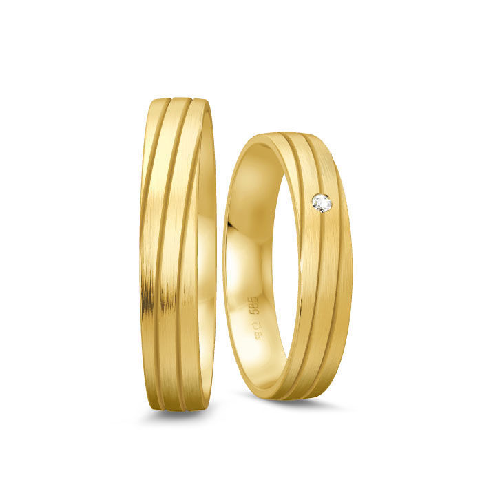 Gifteringer i gult gull 14 kt, 4mm 1,3mm tykk | Gullsmed Aas