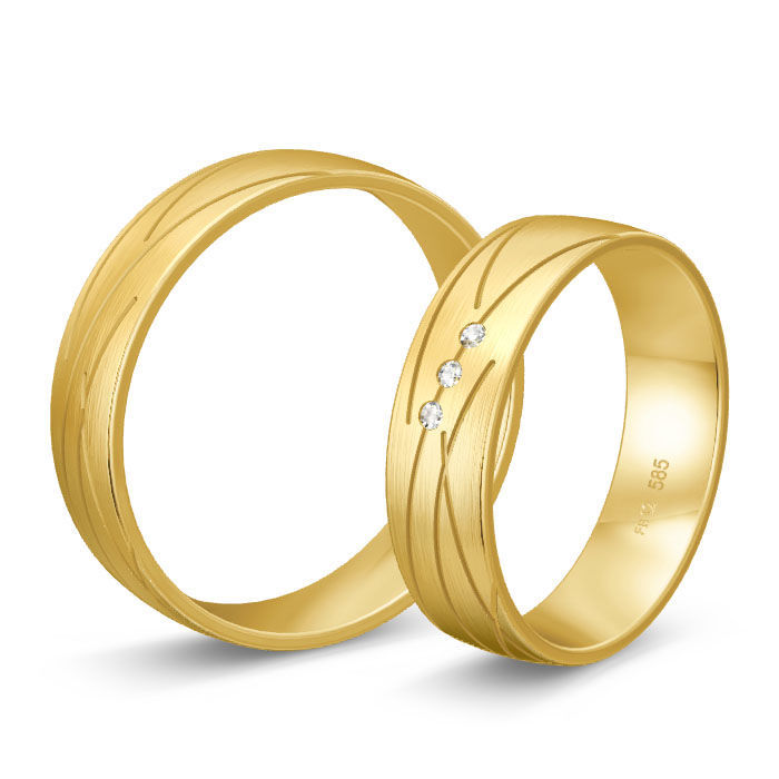 Gifteringer i gult gull 14 kt, 5,5 mm 1,3mm tykk | Gullsmed Aas