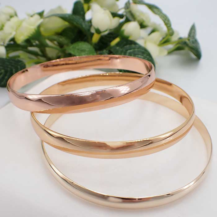 Armbånd gull. Classic armring buet profil, gult gull 14 kt, 8 mm ...