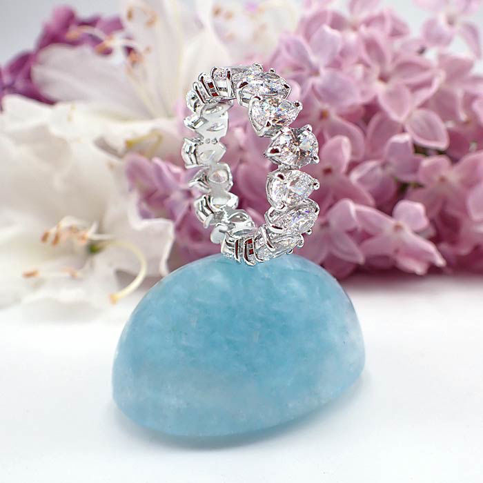 Swarovski ring Vittore drop cut, hvitt | Gullsmed Aas