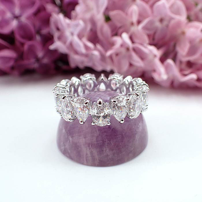 Swarovski ring Vittore drop cut, hvitt | Gullsmed Aas