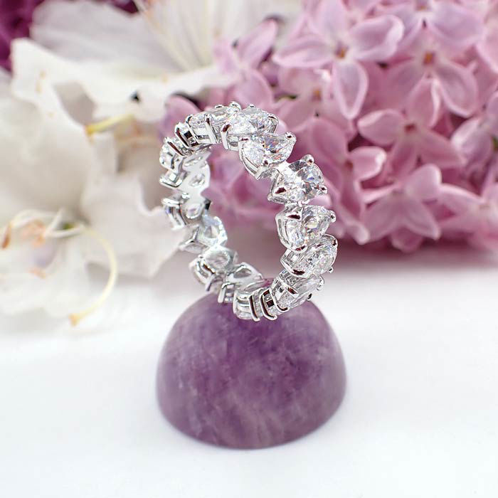 Swarovski ring Vittore drop cut, hvitt | Gullsmed Aas