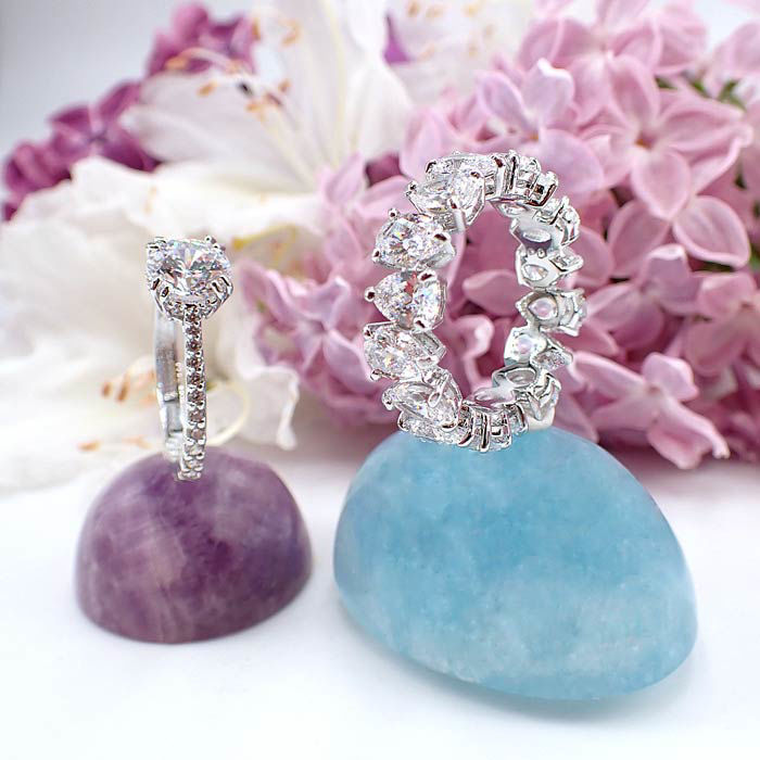 Swarovski ring Vittore drop cut, hvitt | Gullsmed Aas