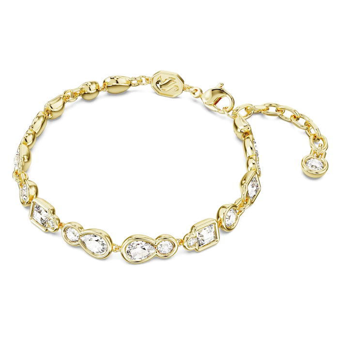 Swarovski armbånd Dextera bracelet Mixed cuts, White, Gold-tone plated ...