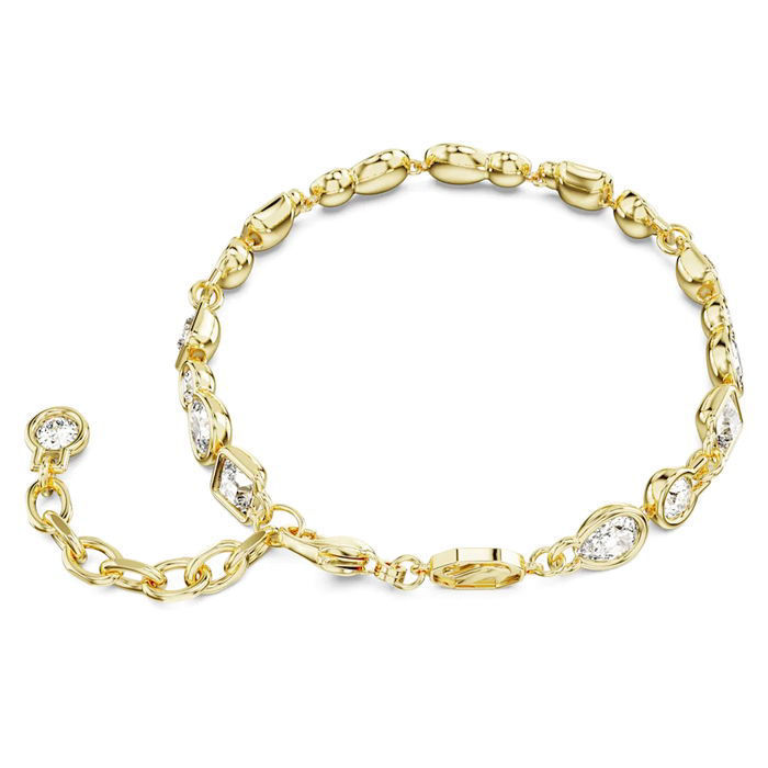 Swarovski armbånd Dextera bracelet Mixed cuts, White, Gold-tone plated ...