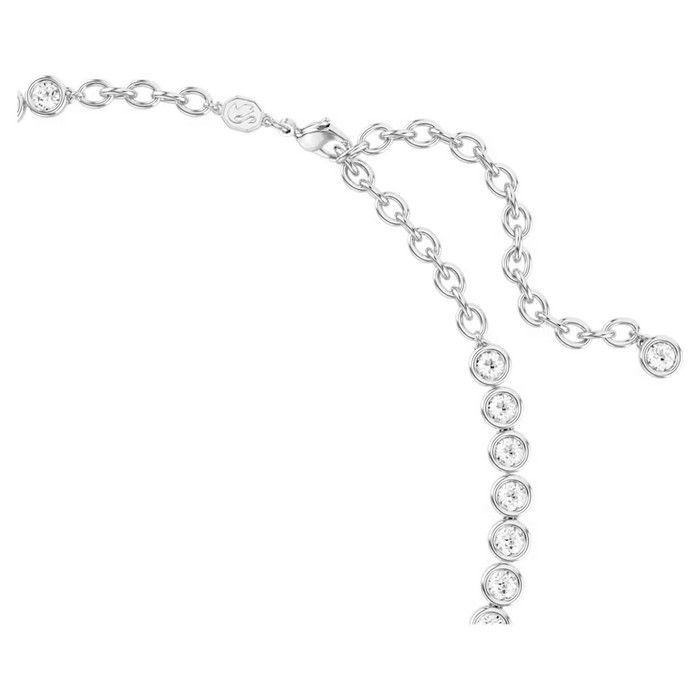 Swarovski collier Imber Tennis Round cut, White, Rhodium plated ...