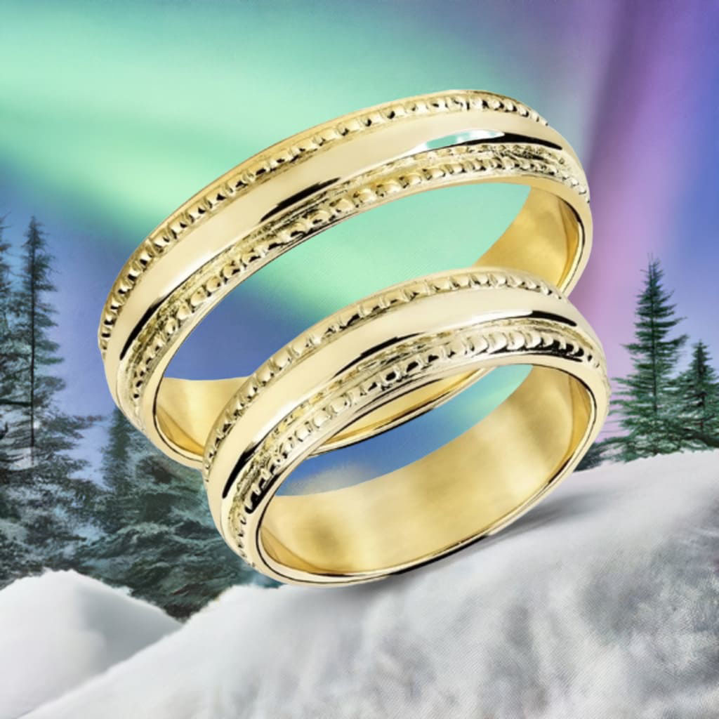 Gifteringer i gult gull 14kt, 5,5 mm. SNORRE | Gullsmed Aas